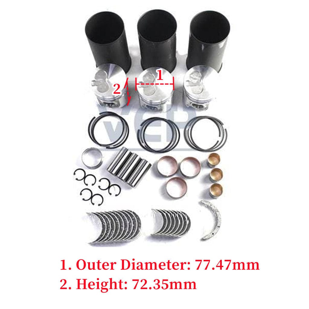 S3L S3L2 Engine Rebuild Kit for Mitsubishi S3L S3L2 Engine 6 months wa ...