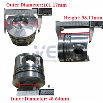 DB33 Engine Rebuild Kit For Daewoo Doosan Forklift Truck D20S D25S-2 D ...