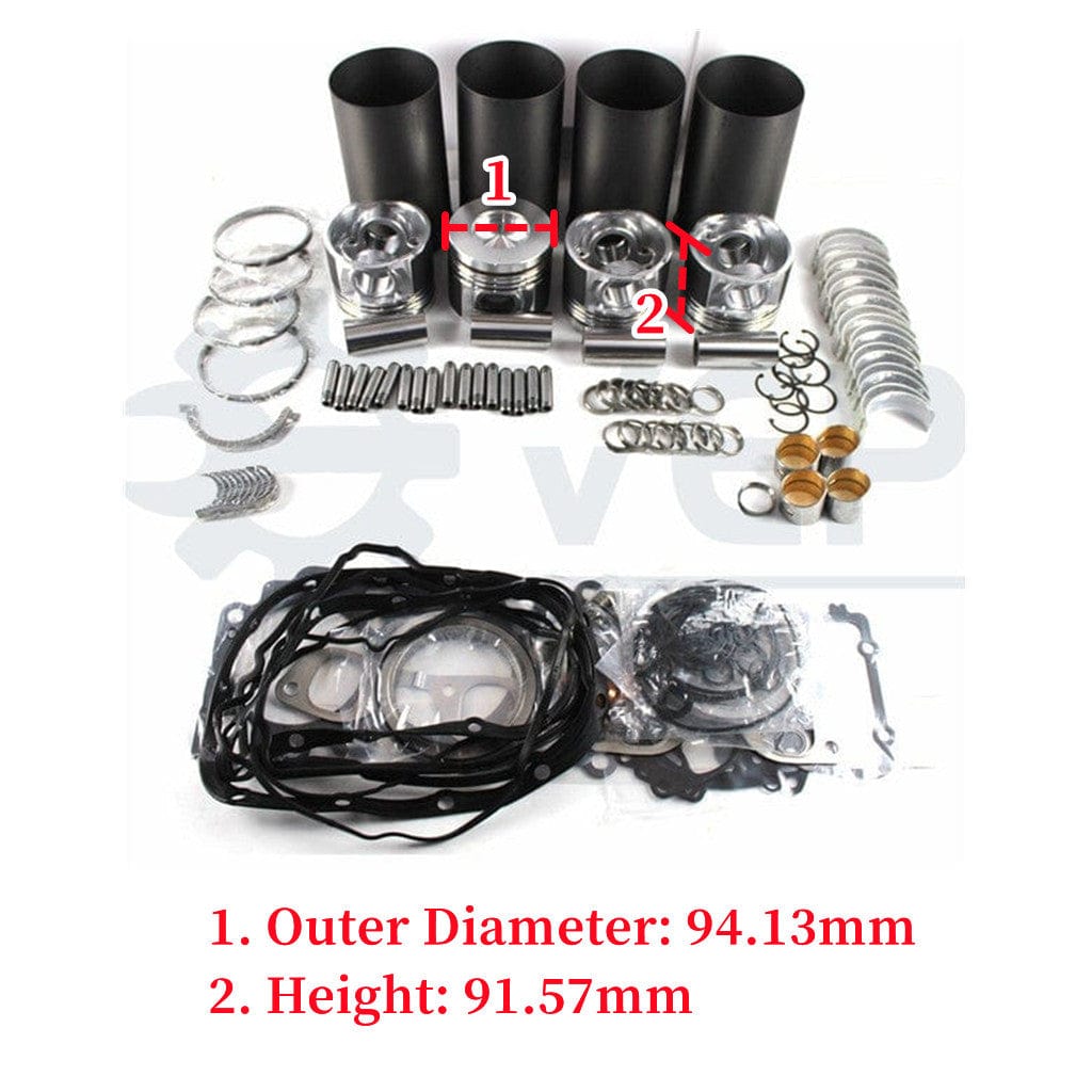 Mitsubishi 4M40D 4M40 Engine Rebuild Kit Fit Sumitomo SH60 Excavator C ...