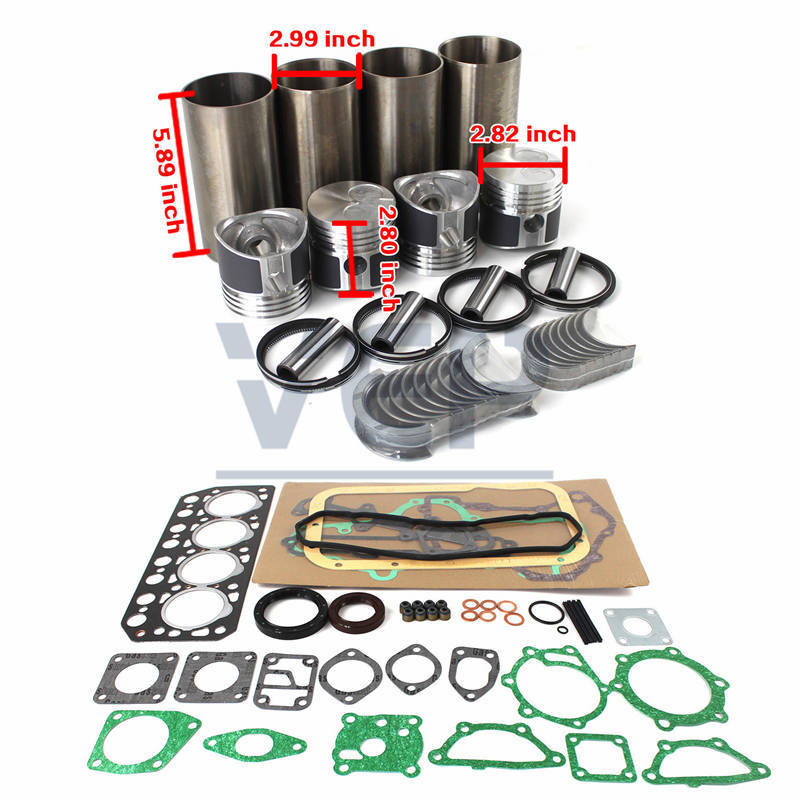 K4D Engine Rebuild Kit Fits Mitsubishi Engine MT2201D Tractor 6 Months ...